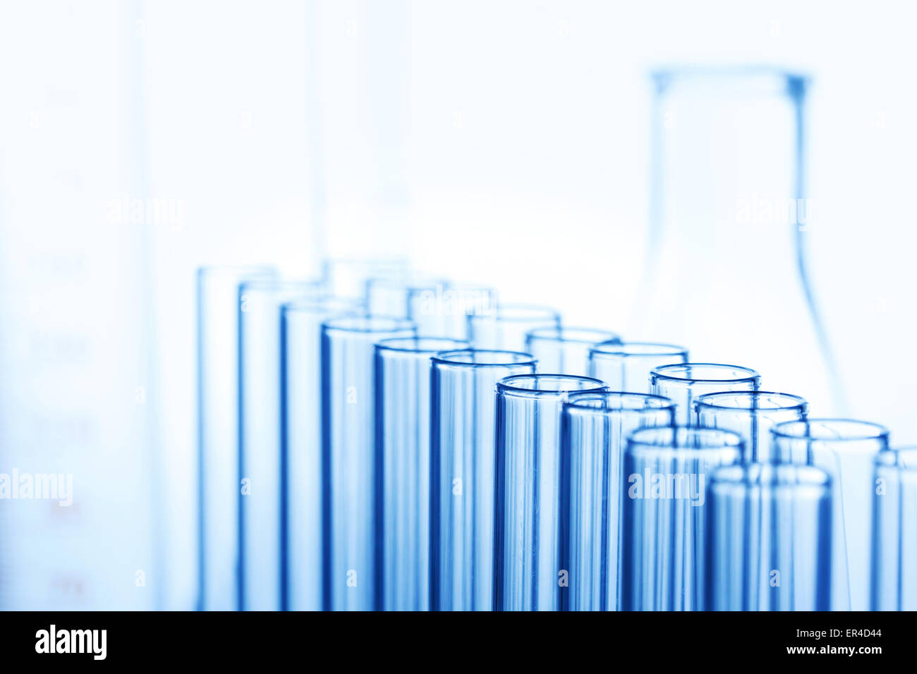Test tubes of glass in laboratory close-up Stock Photo - Alamy