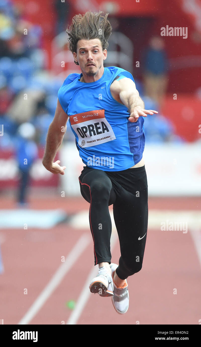 Ostrava, Czech Republic. 26th May, 2015. Romanian Marian Oprea competes ...