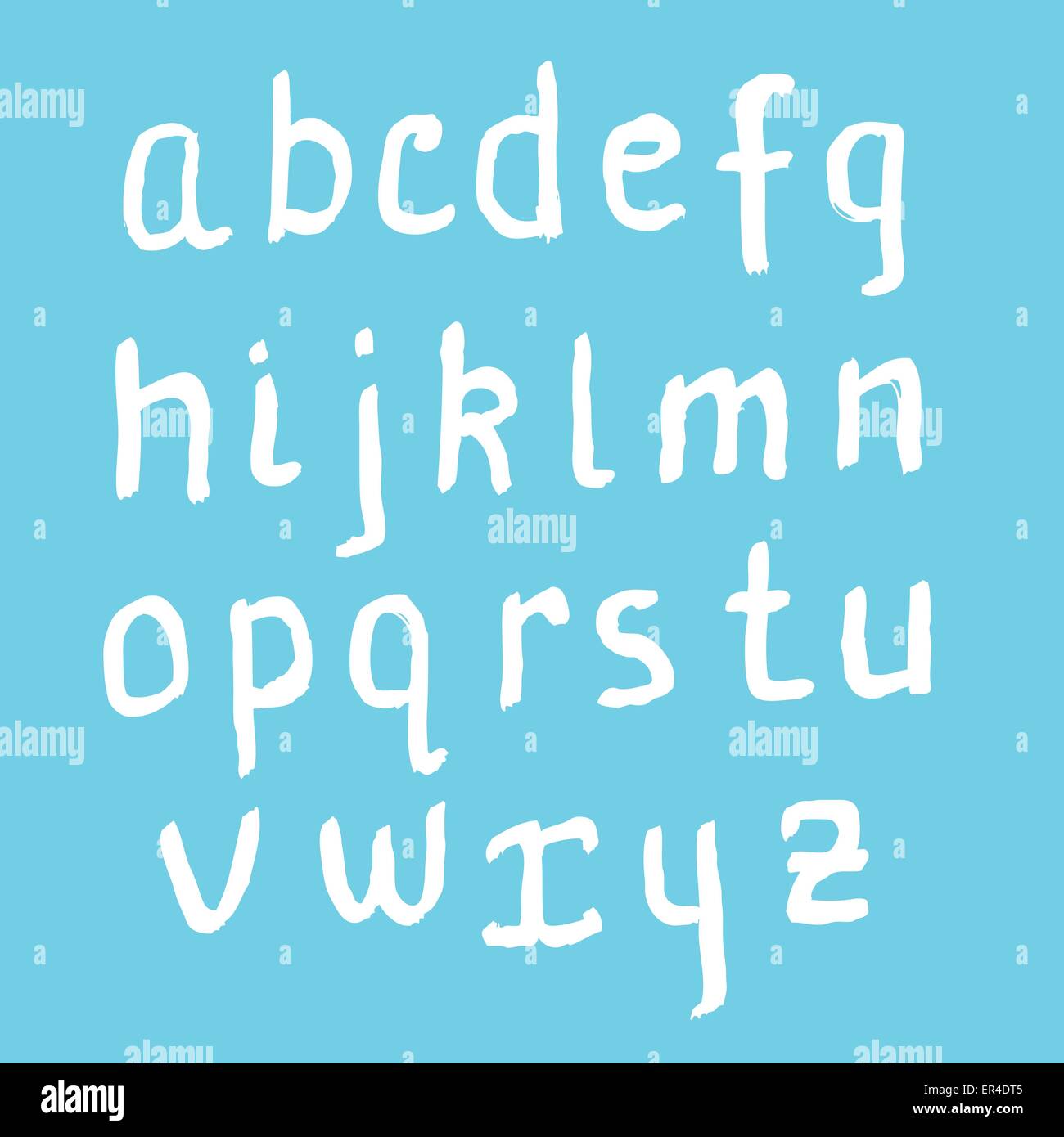 Sketch ink letters in vintage style, vector Stock Vector Image & Art ...