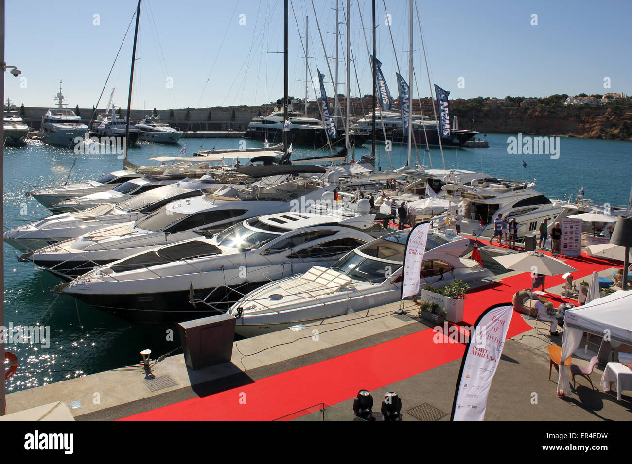 Scene - boats on display - during "Best of Yachting - Port Adriano 2015 ...
