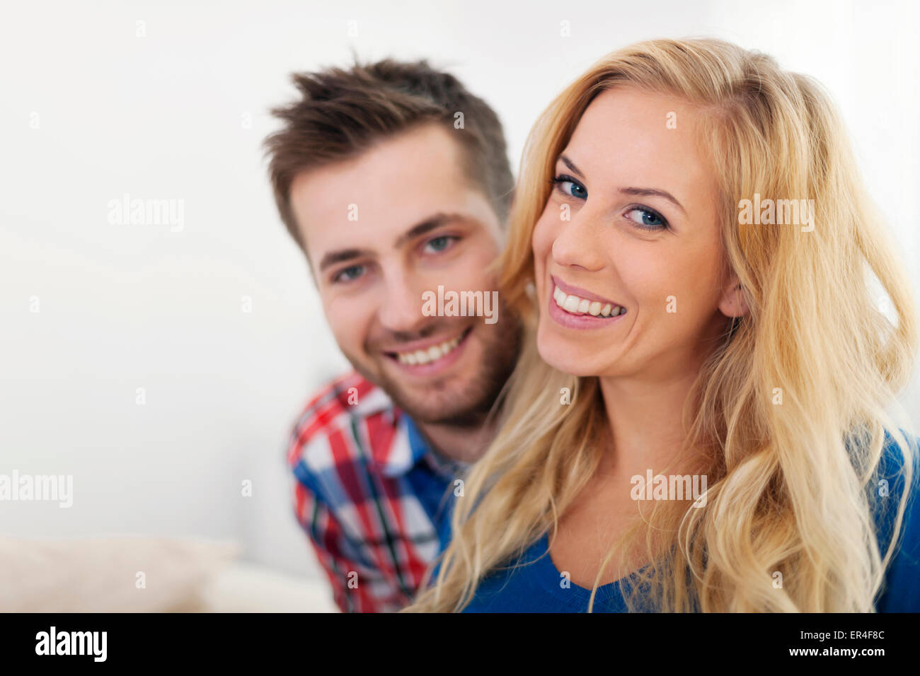 Portrait of beautiful cheerful couple Stock Photo - Alamy