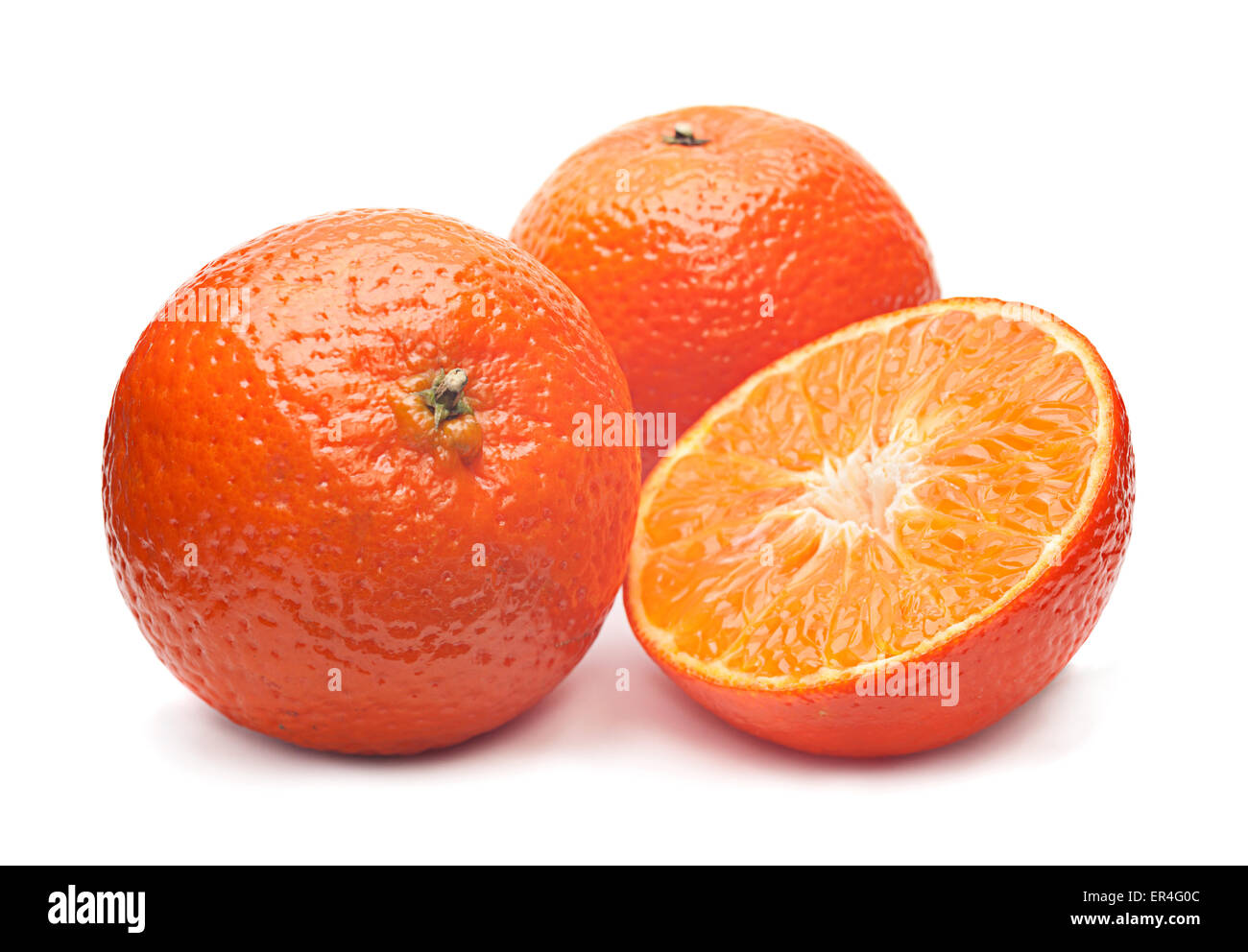Tangerine citrus group isolated on white background Stock Photo - Alamy