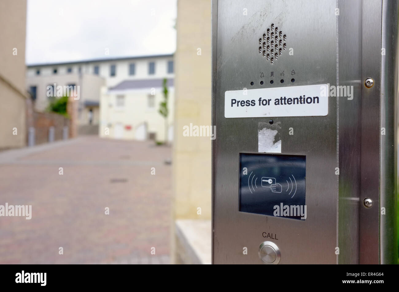 A security buzzer at the entrance to a private hospital in Bristol in ...