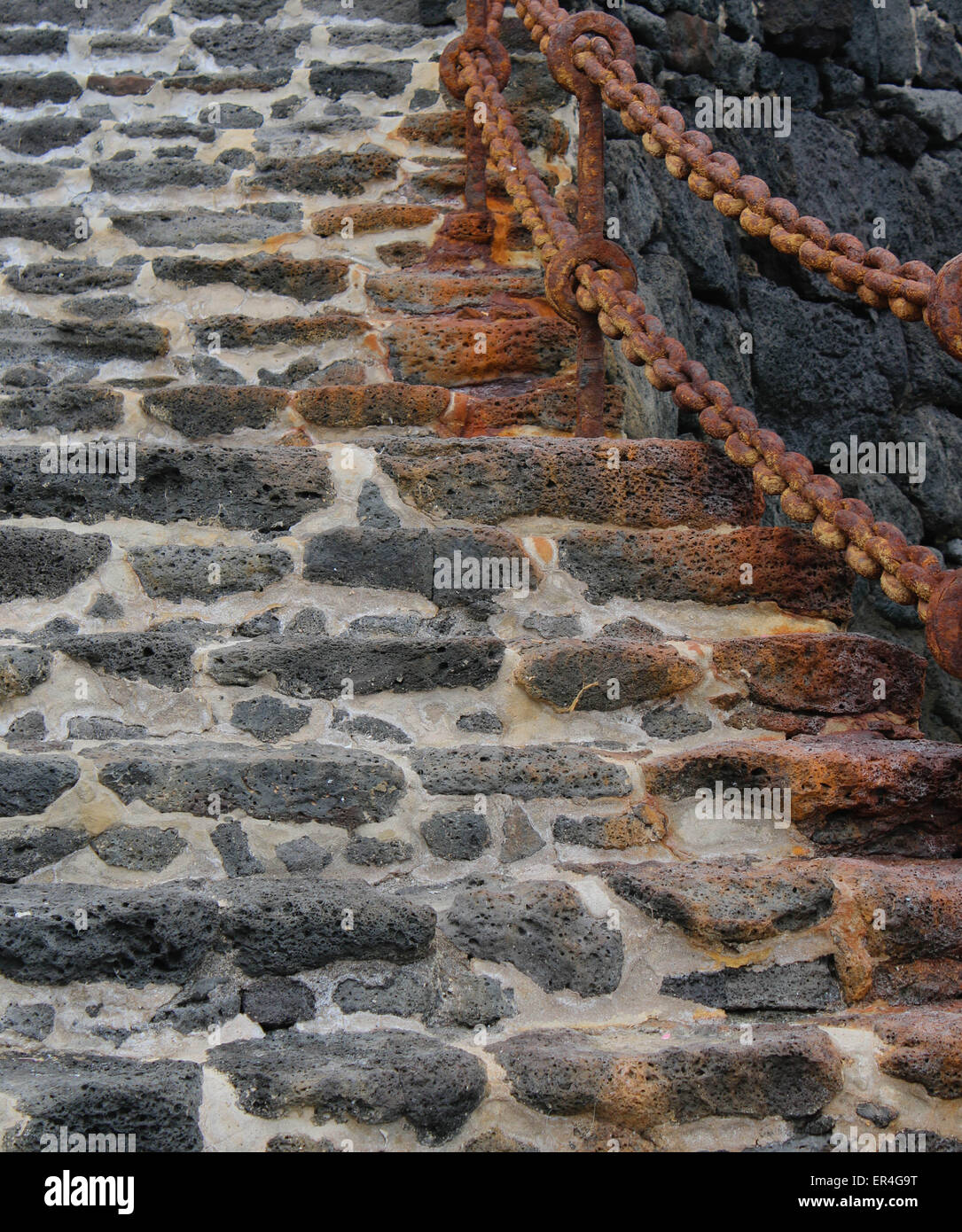Rustic Stone Steps Stock Photo - Alamy