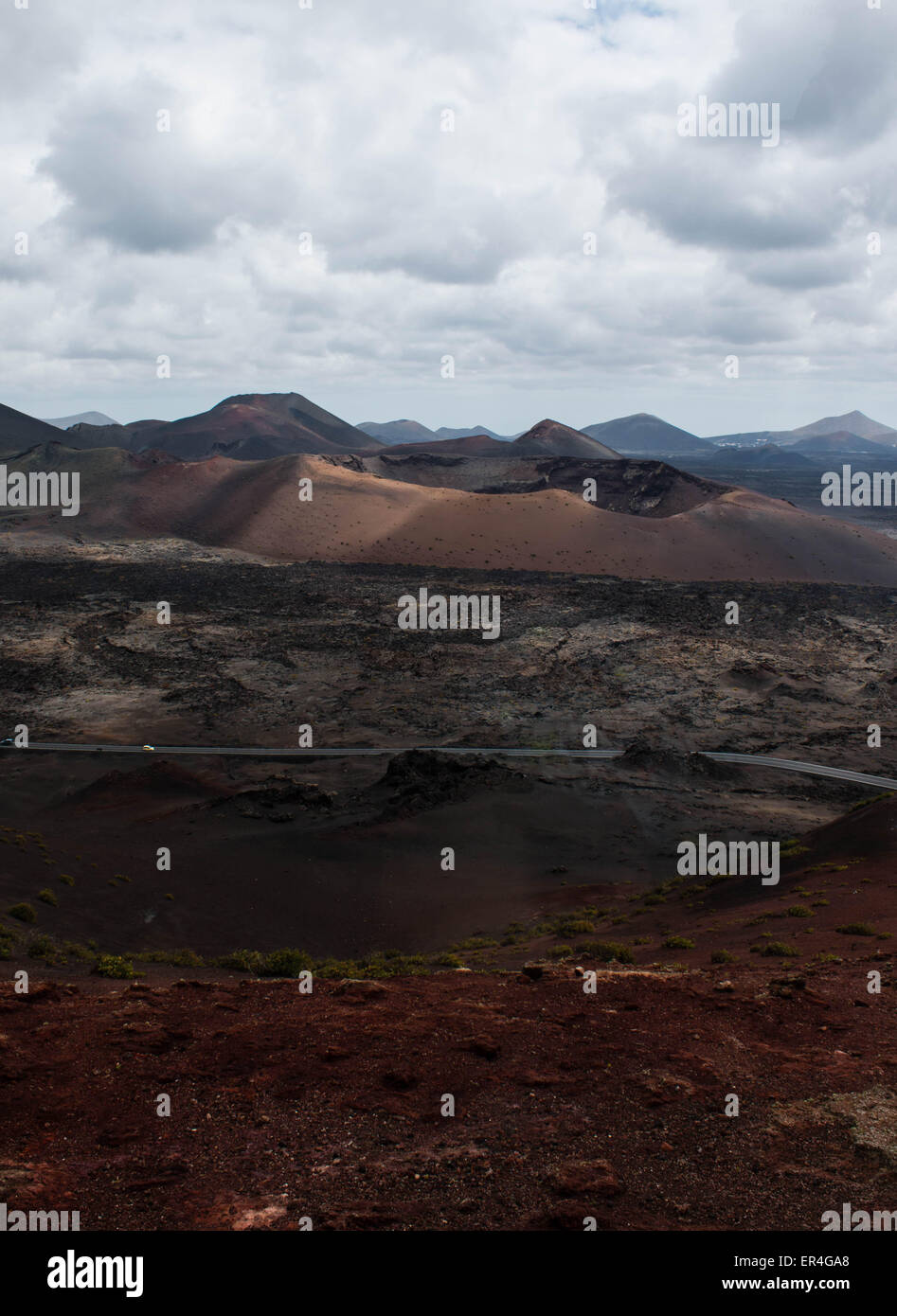 Volcano in Timanfaya National Park Stock Photo - Alamy