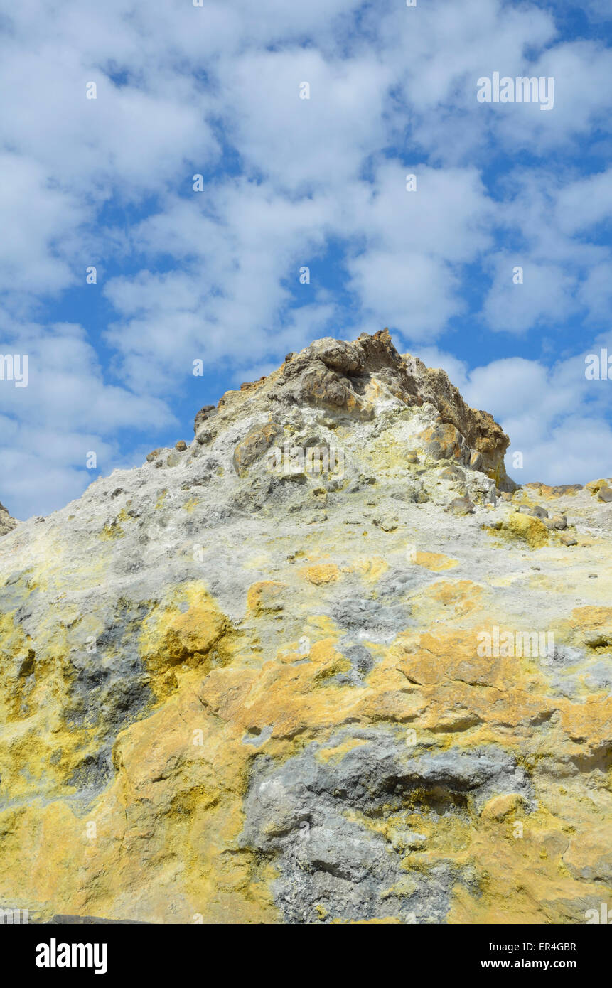 Volcano on Vulcano Island, Aeolian Islands, Sicily, Italy, Europe Stock ...