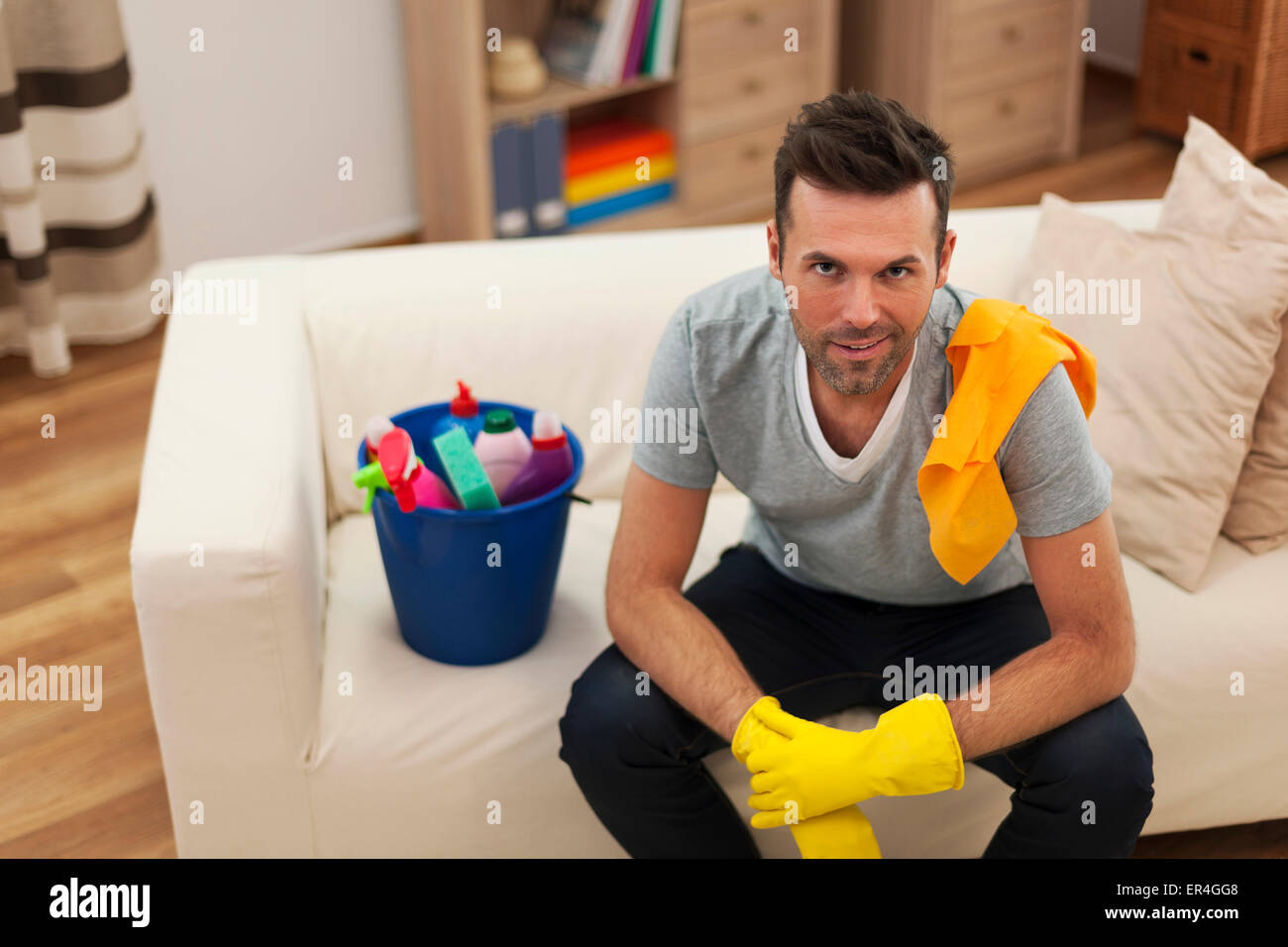 Portrait tired household chores hi-res stock photography and images - Alamy
