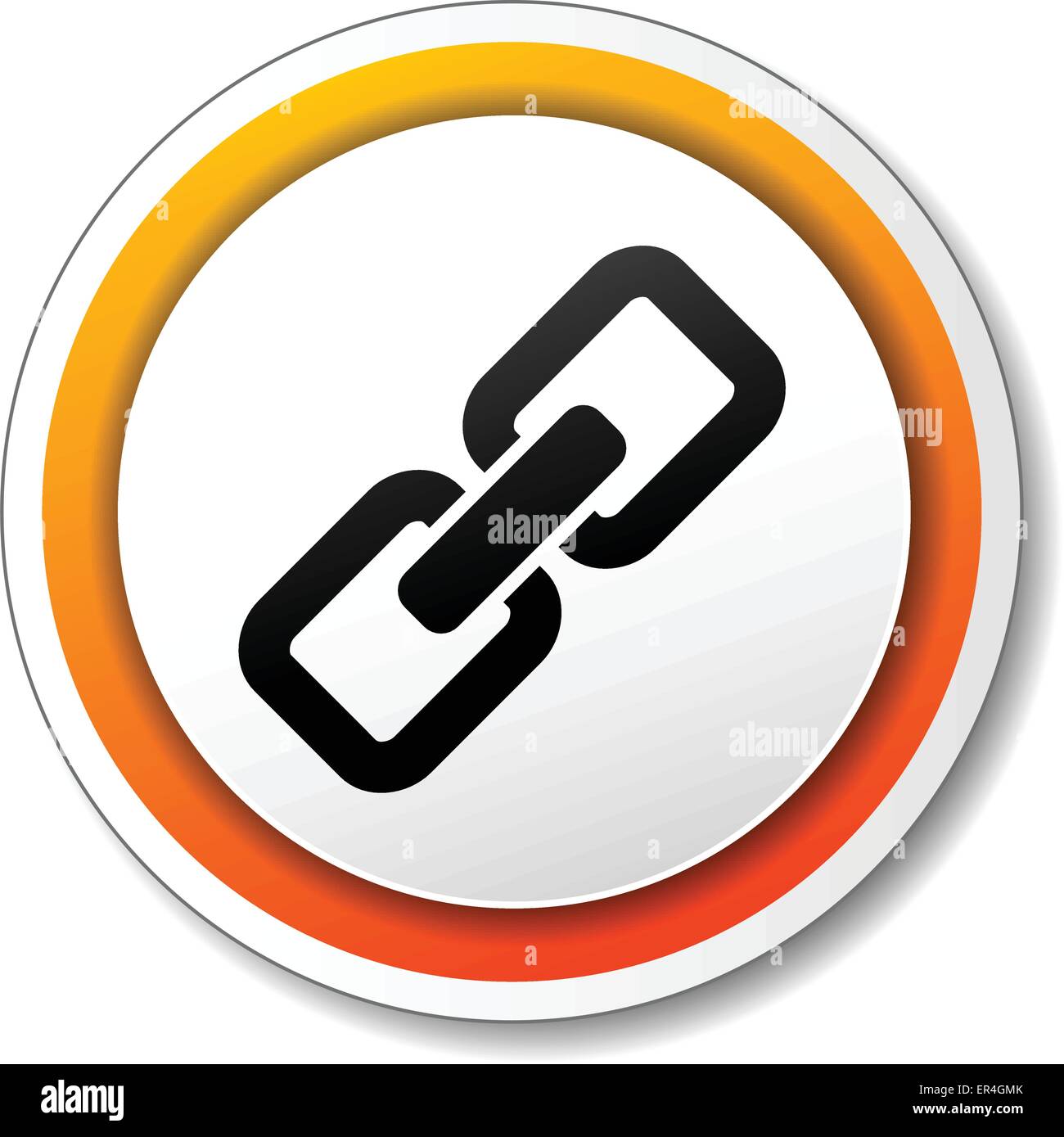 Vector illustration of orange and black icon for chain Stock Vector ...