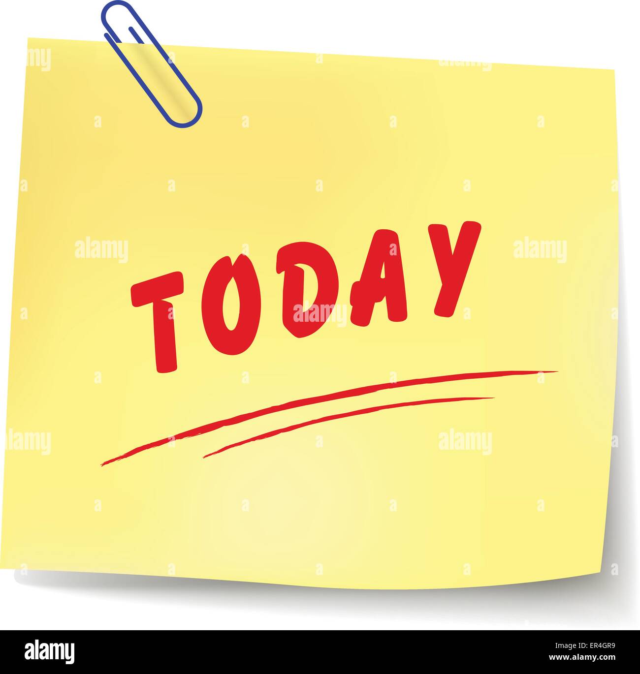 Vector illustration of today paper message on white background Stock ...
