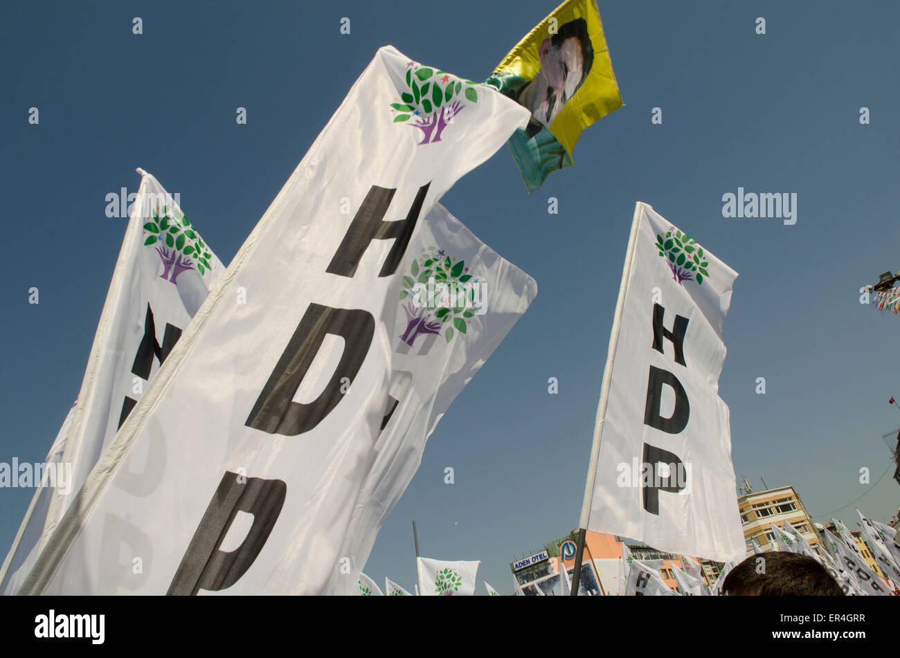 Support for Hdp (Peoples' Democratic Party ) at Turkish election rally ...