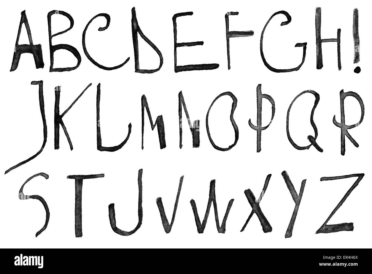 Handwritten scribble black english Cut Out Stock Images & Pictures - Alamy