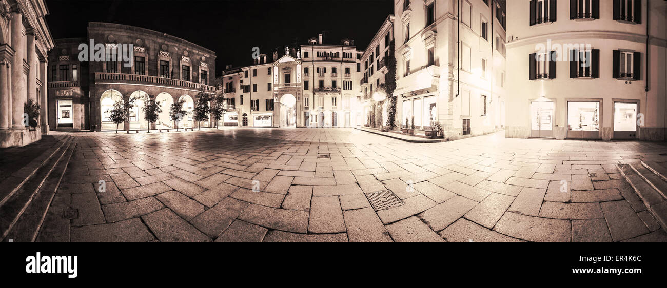 San Vittore square, Varese - night panorama Stock Photo - Alamy