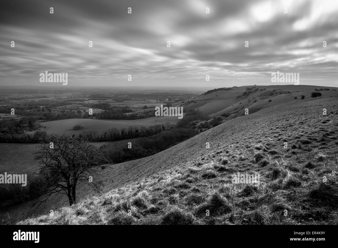 The View From Ditchling Beacon near Brighton, East Sussex, UK Stock ...