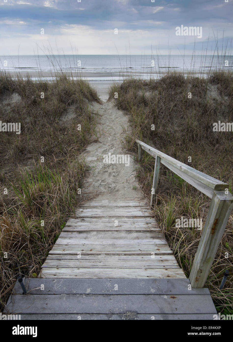 Sand Dunes Path To Beach Stock Photo - Alamy