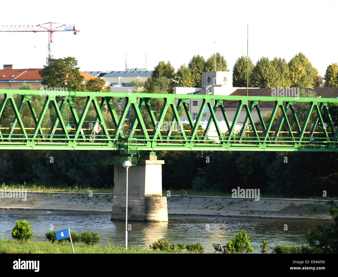 Railway bridge over the river Drava in Osijek Stock Photo - Alamy