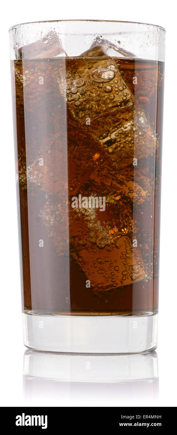 Cola glass. Isolated on white background. File contains a path to cut ...