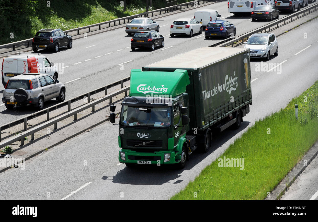 Carlsberg Beer delivery truck on the road Stock Photo - Alamy
