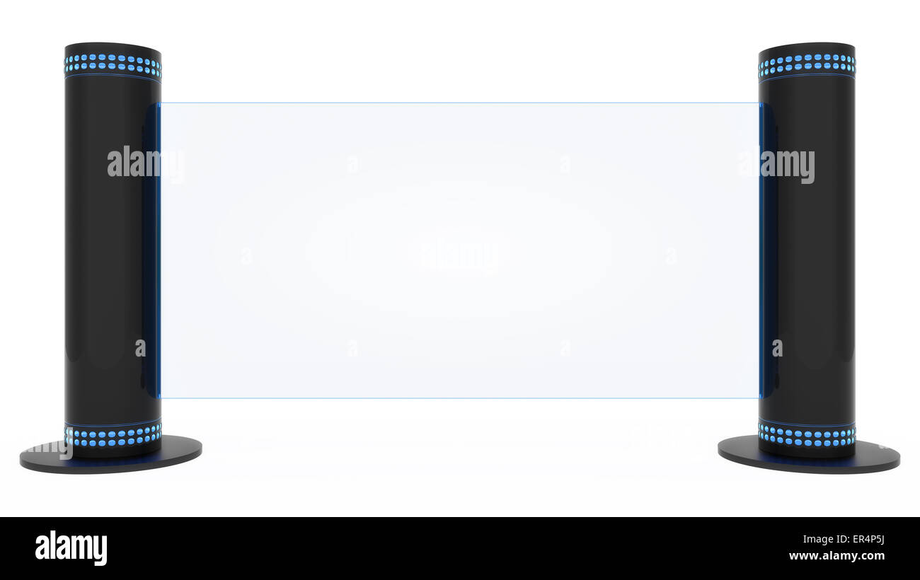 Modern / Futuristic Display Sign isolated on a white background Stock ...