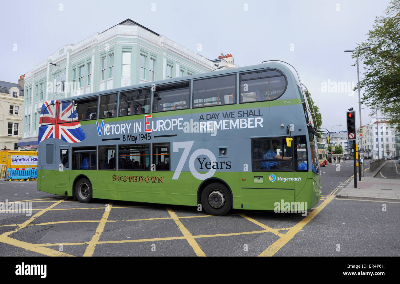 Southdown Bus decorated in Victory in Europe livery for VE Day ...
