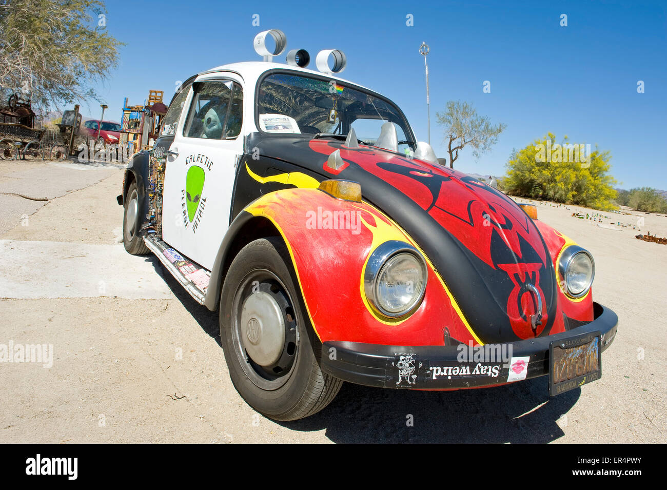 Black and white Galactic Volkswagen patrol car complete with alien ...