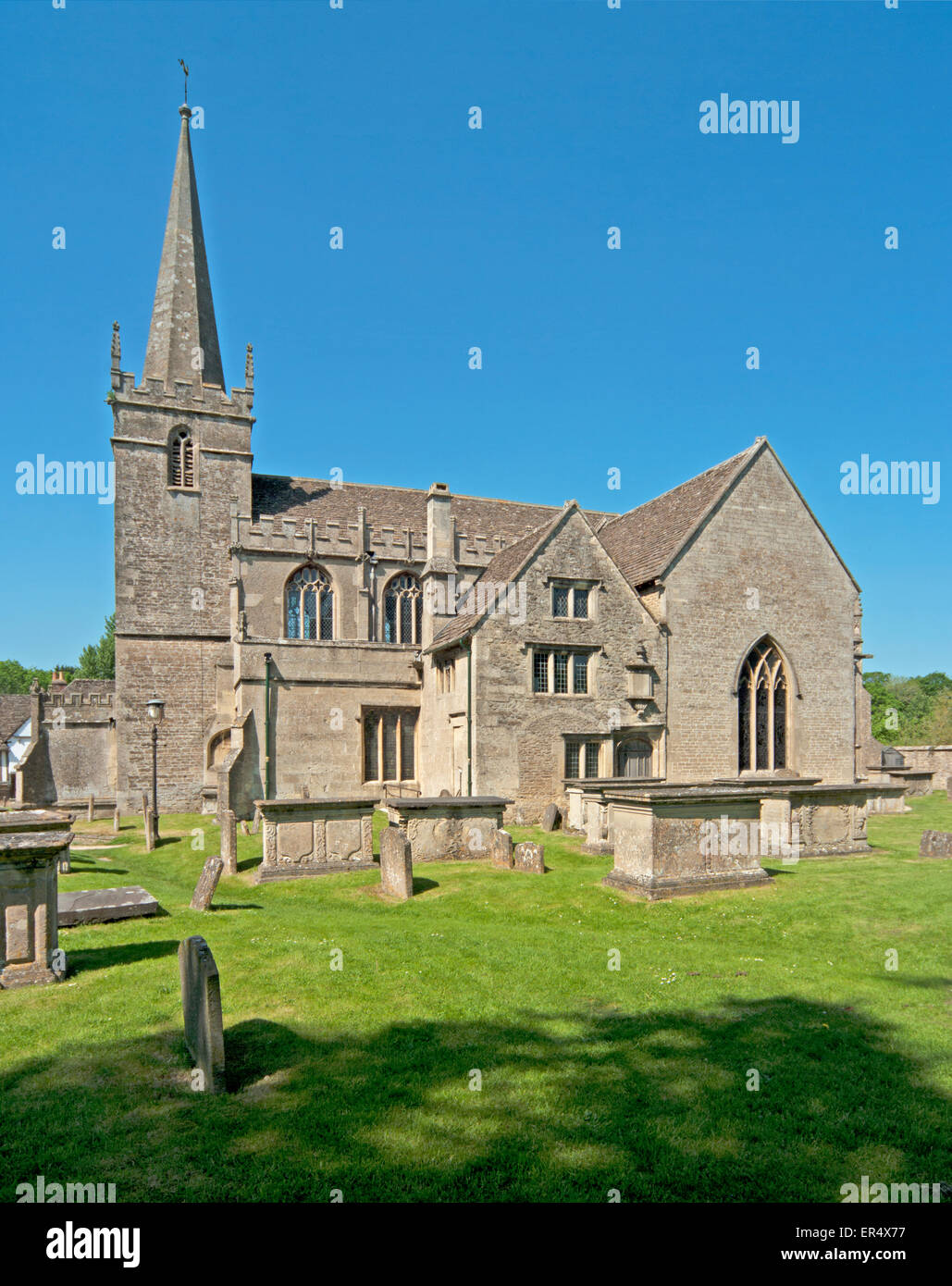 Lacock Village, St Cyriac's Church Wiltshire England Stock Photo - Alamy