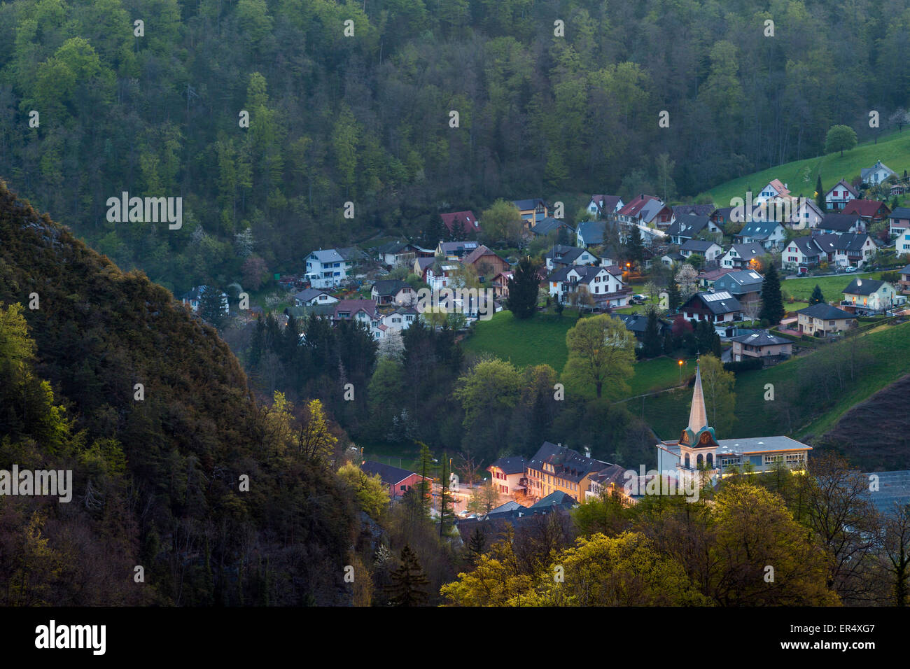 Dawn in Waldenburg village, Basel-Country, Switzerland Stock Photo - Alamy