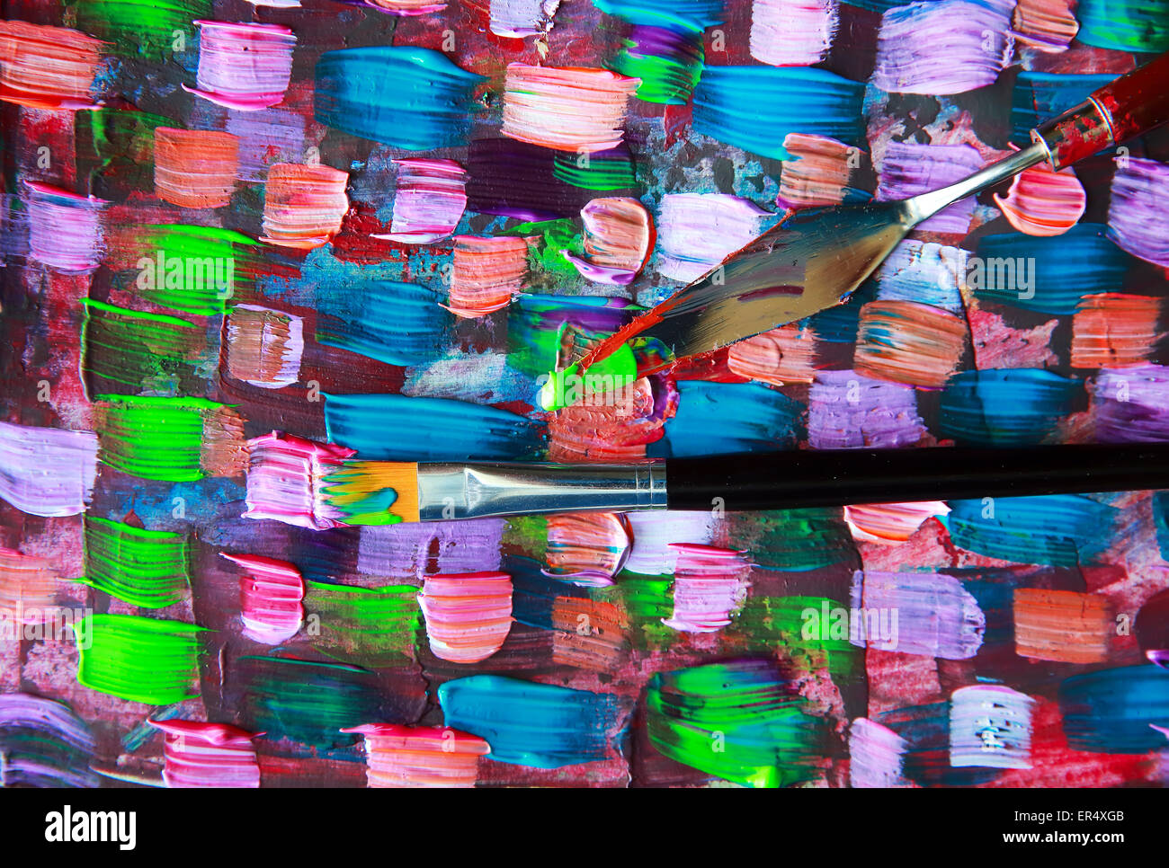 Artistic color brush work illustration hi-res stock photography and ...