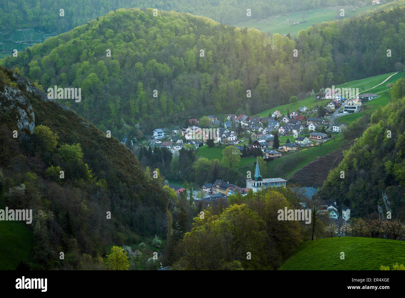Dawn in Waldenburg village, Basel-Country, Switzerland Stock Photo - Alamy