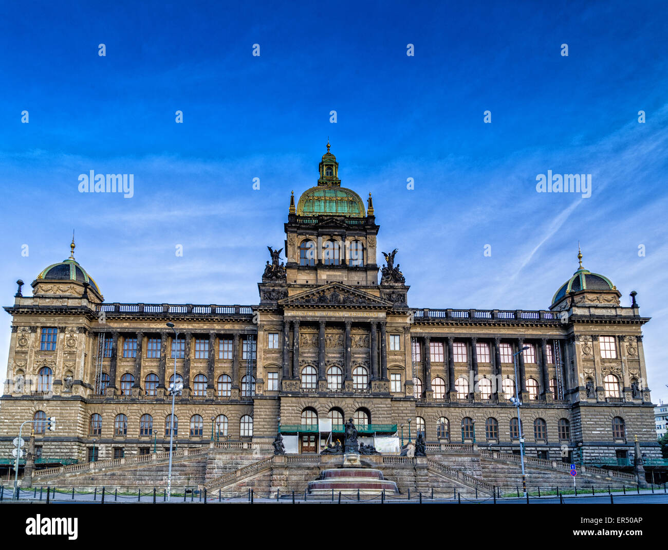 Buildings and houses in the historical center of Prague. Wenceslas ...