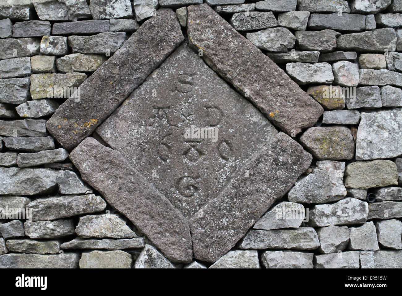 1689 date stone with an interesting history built into a wall near ...