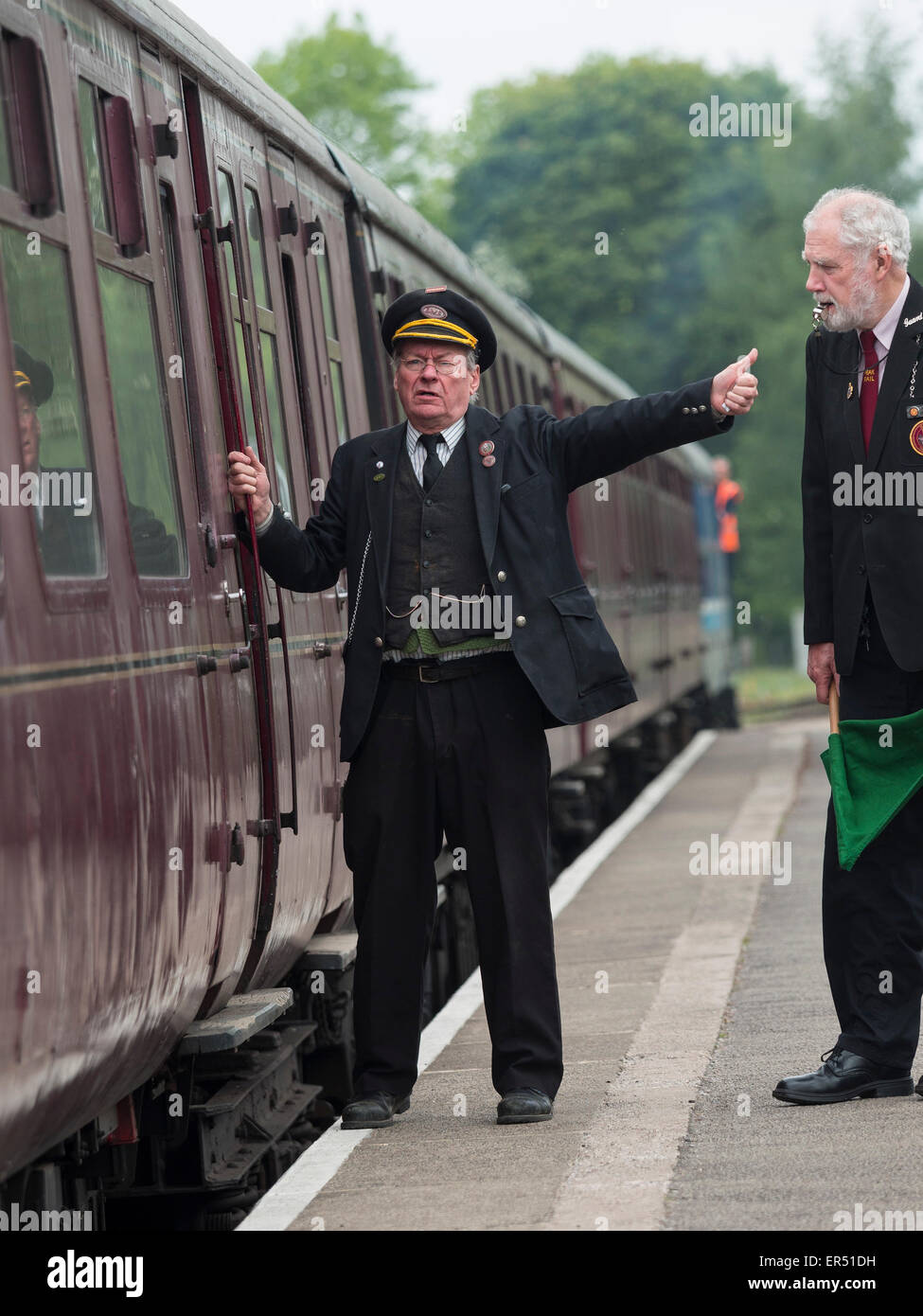 Rowsley,near Matlock,Derbyshire,Britain. May 27th 2015.A vintage steam ...