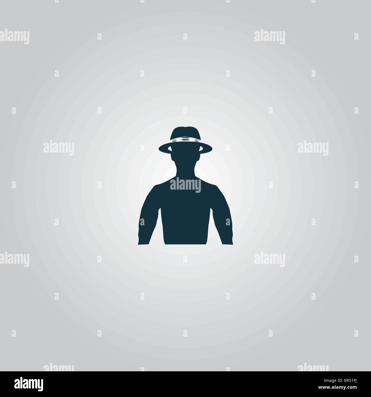 man with broad-brim Stock Vector Image & Art - Alamy