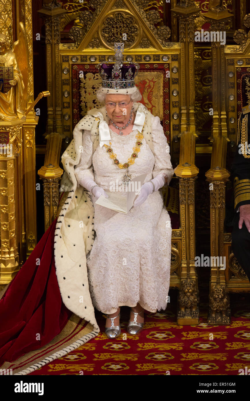 For the queens speech at the state opening of parliament hi-res stock ...