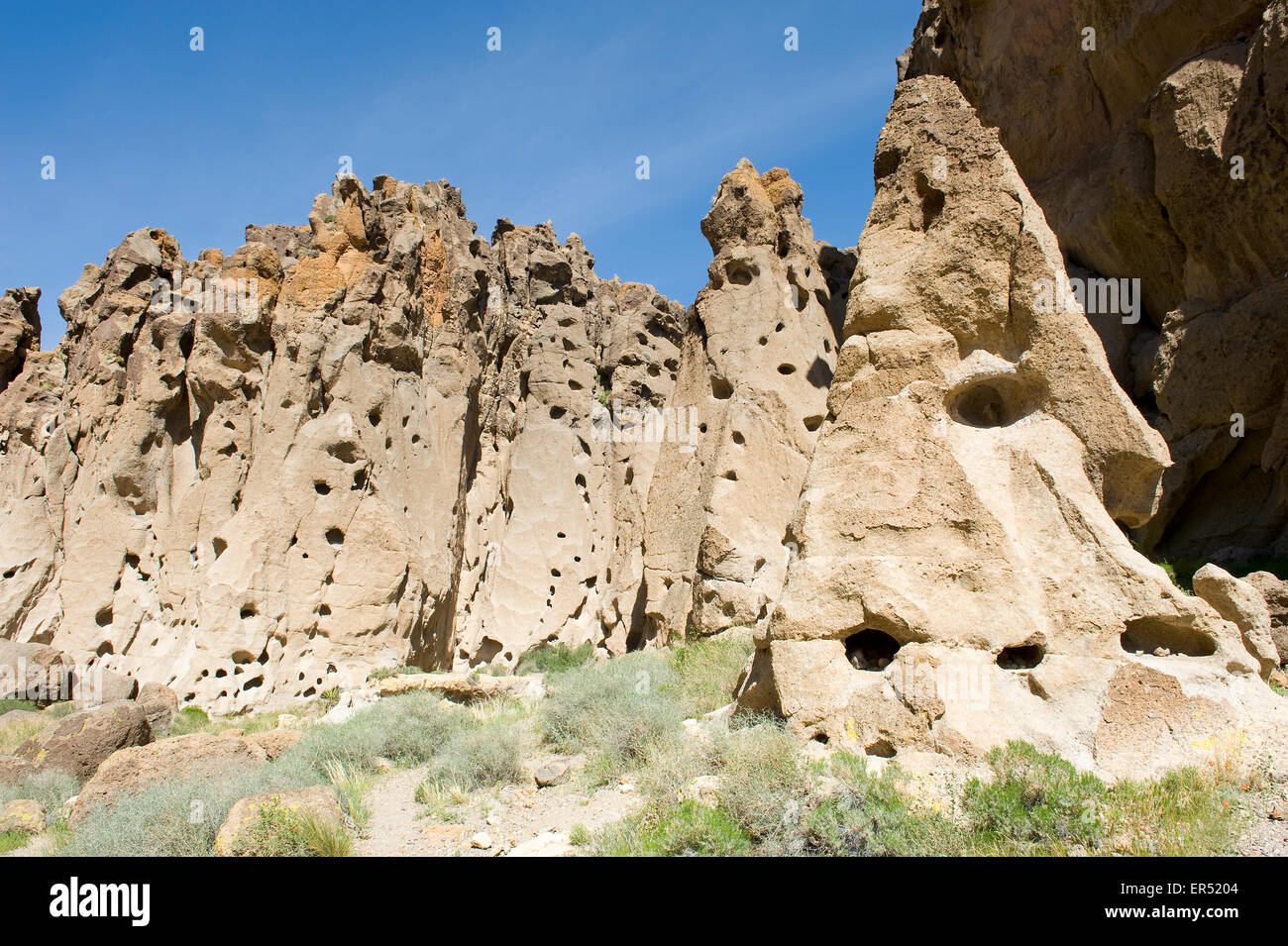 Hole in the Wall Canyon, Mojave National Preserve located in the Mojave ...