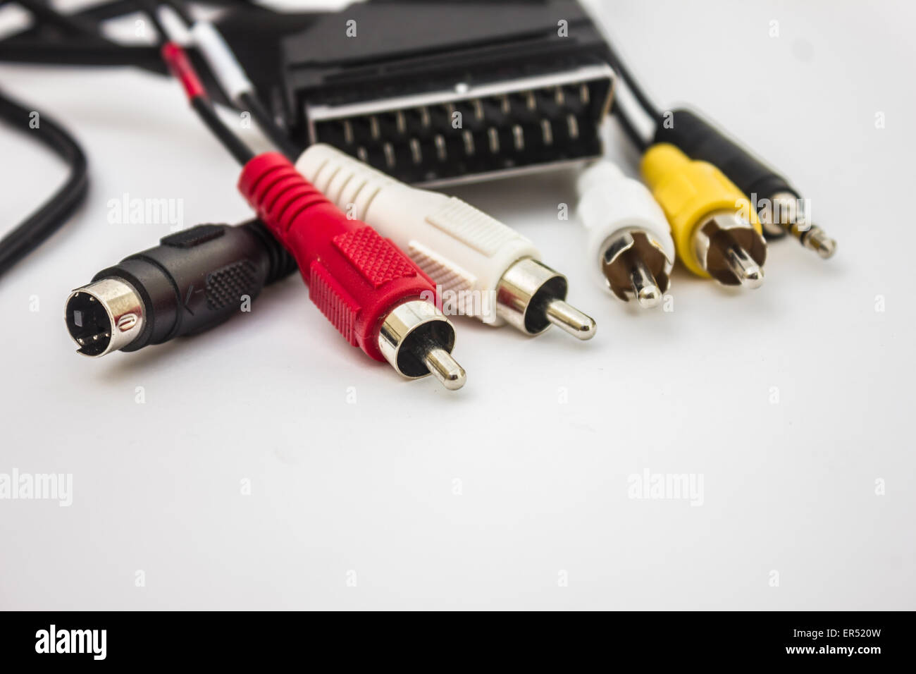 RGB Cables and connections details. Poster background Stock Photo - Alamy