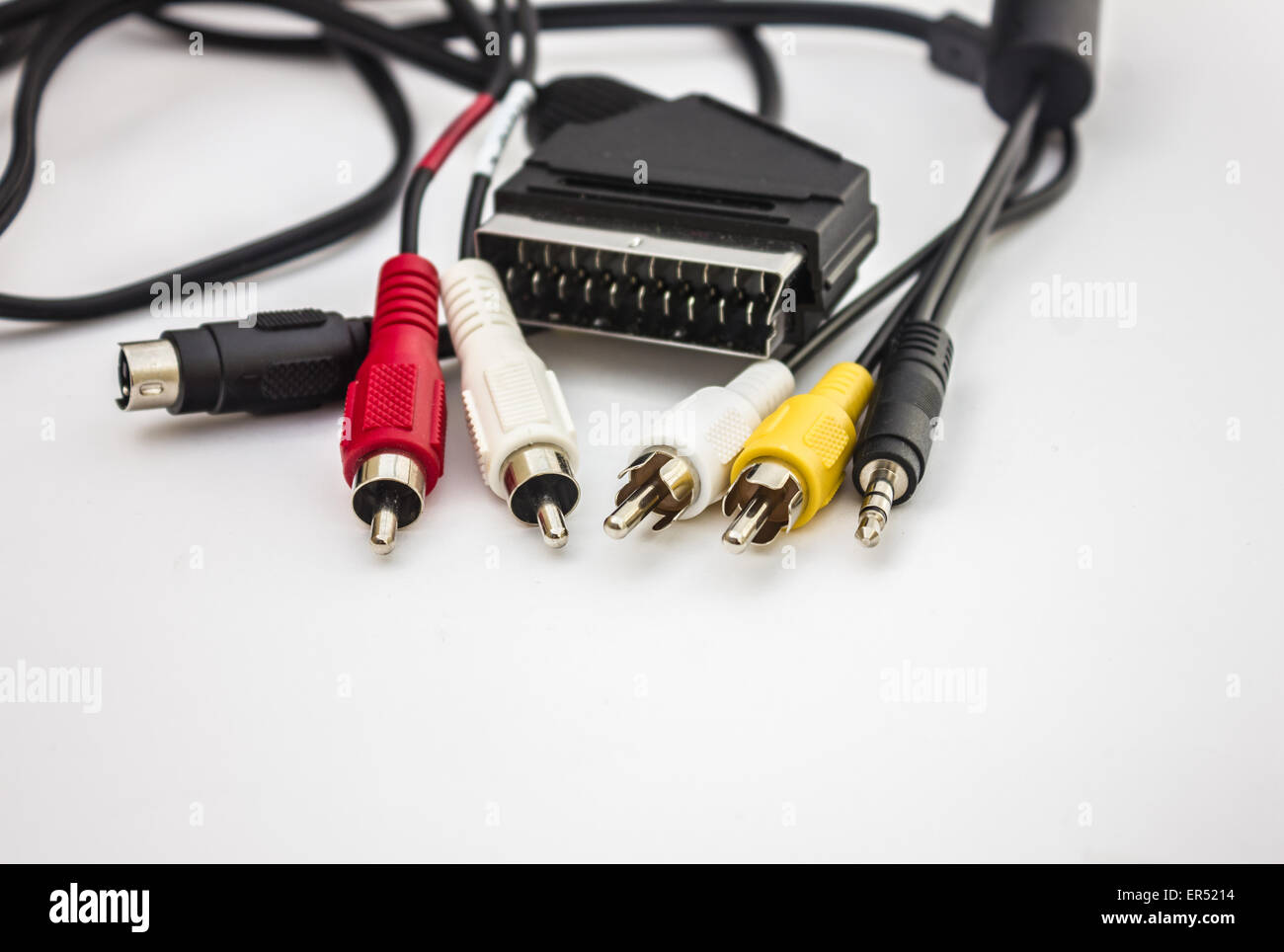 RGB Cables and connections details. Poster background Stock Photo - Alamy