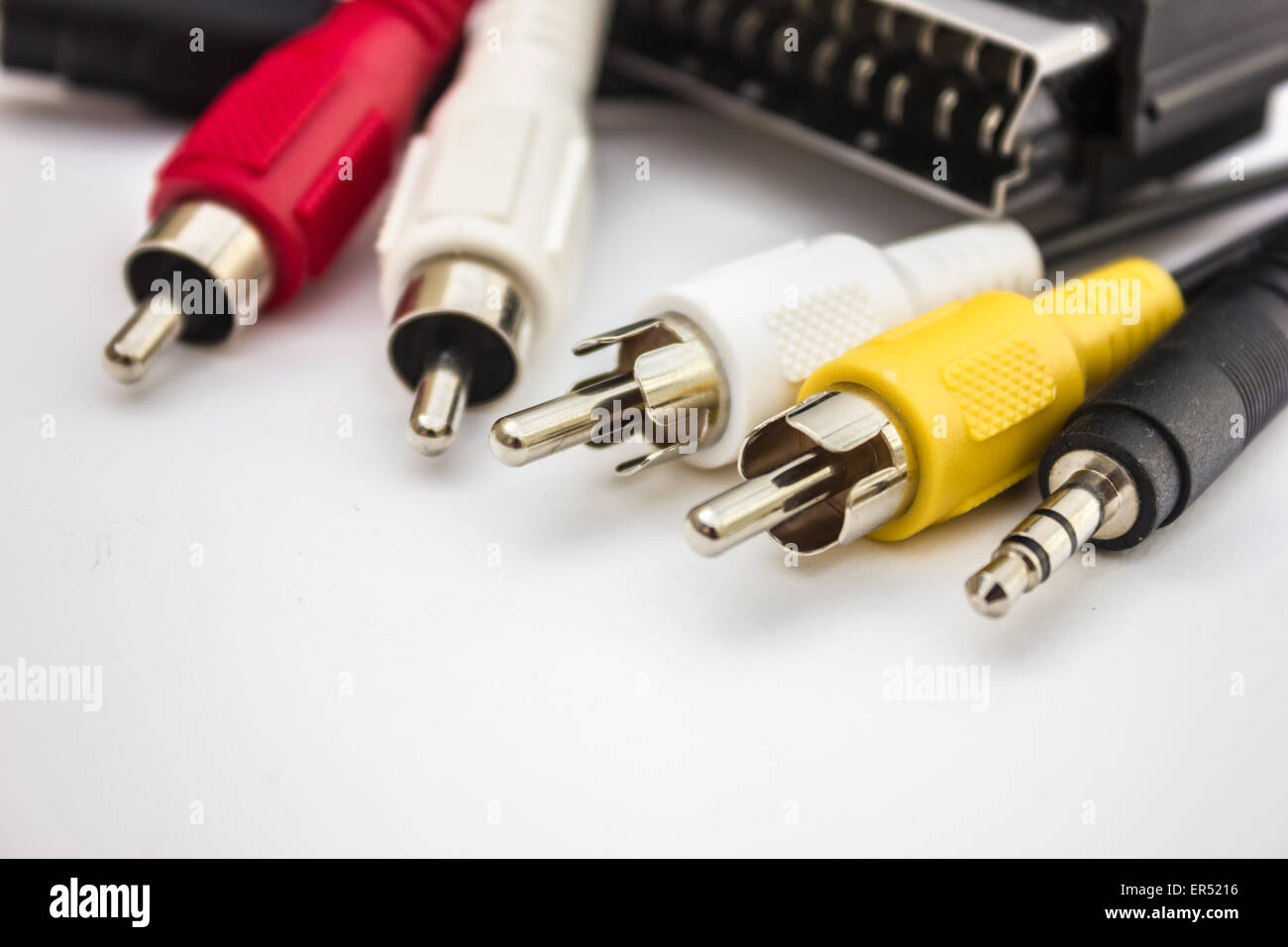 RGB Cables and connections details. Poster background Stock Photo - Alamy