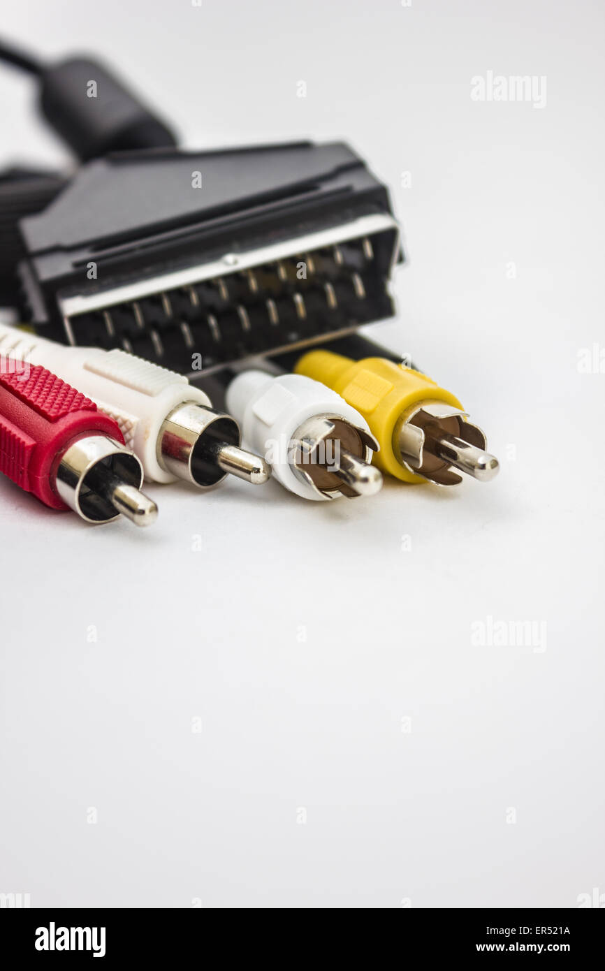 RGB Cables and connections details. Poster background Stock Photo - Alamy