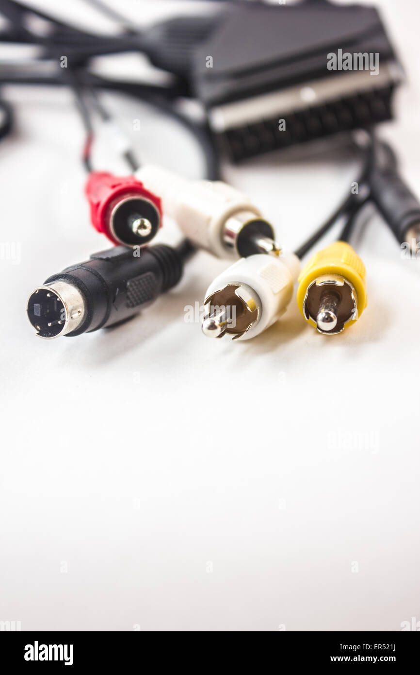 Rgb cables connections details poster hi-res stock photography and ...