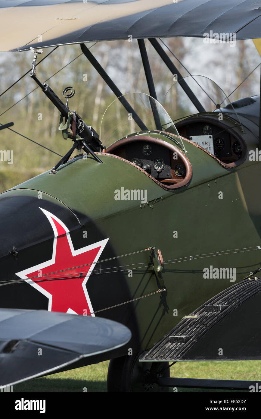 1944 Soviet Polikarpov PO2 biplane on the flightline, The Shuttleworth ...
