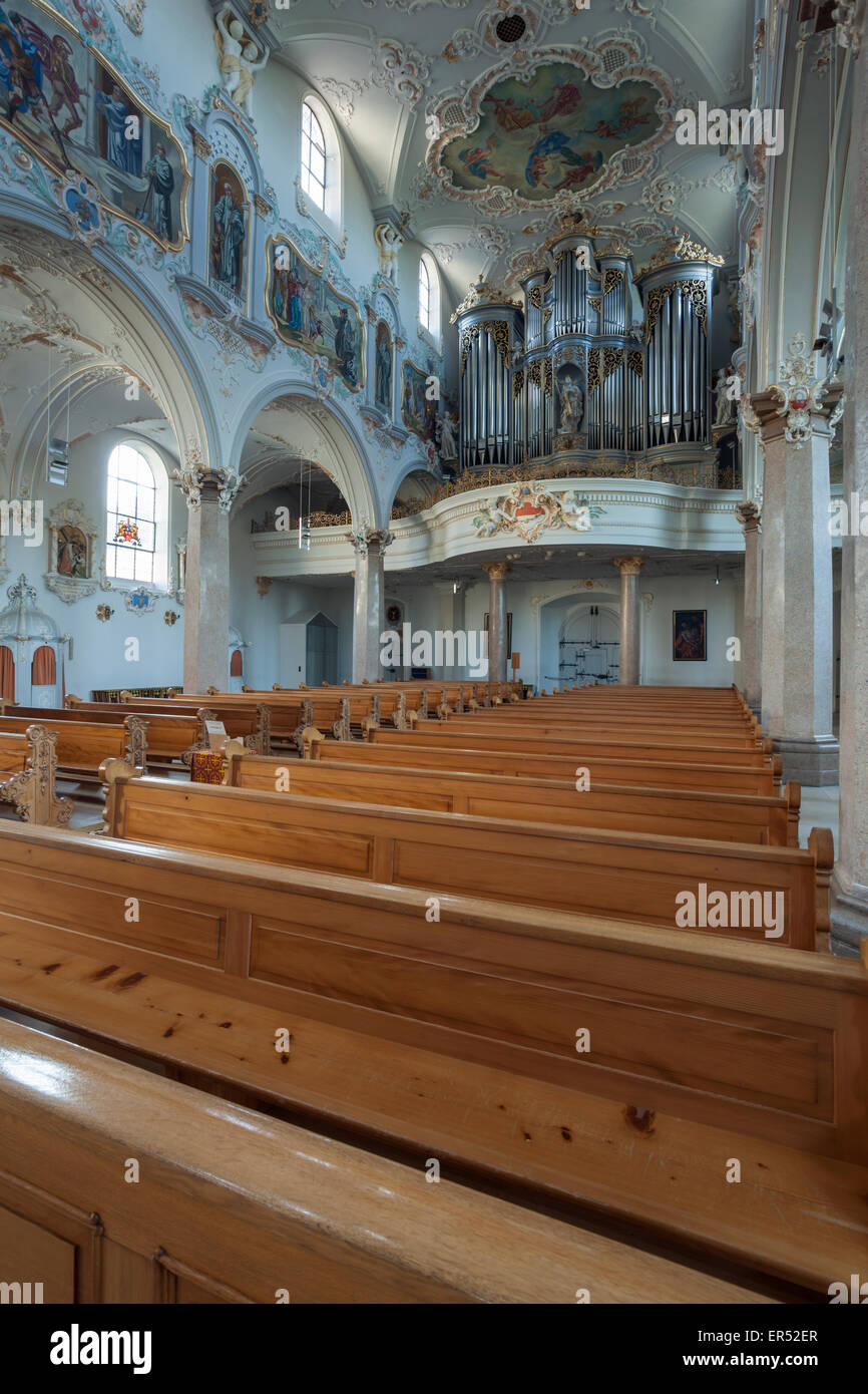 Interior of monastery in Mariastein, canton Solothurn, Switzerland ...