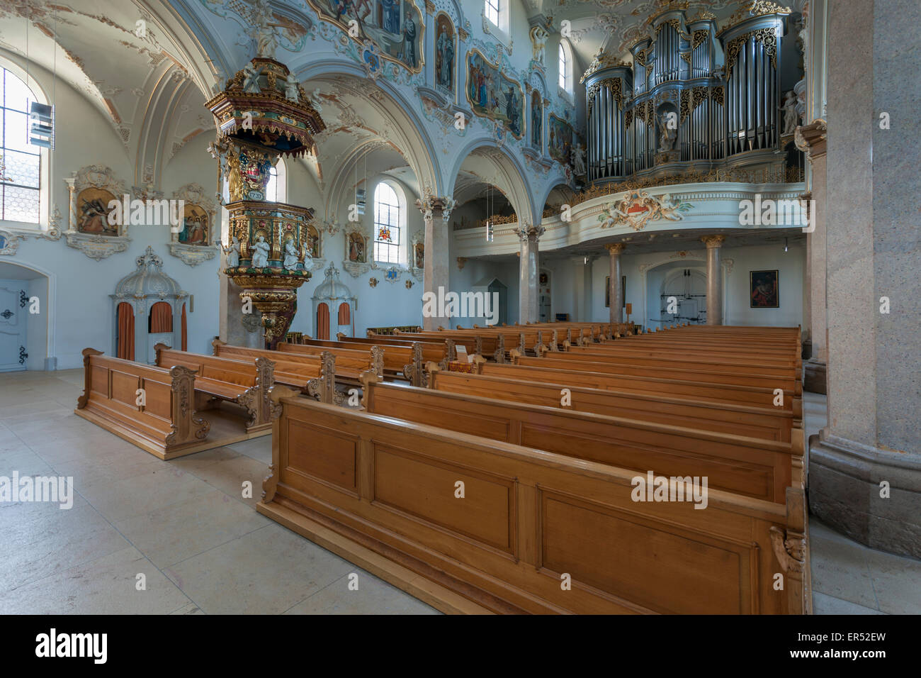 Interior of monastery in Mariastein, canton Solothurn, Switzerland ...