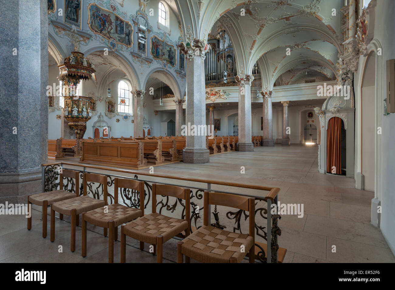 Interior of monastery in Mariastein, canton Solothurn, Switzerland ...
