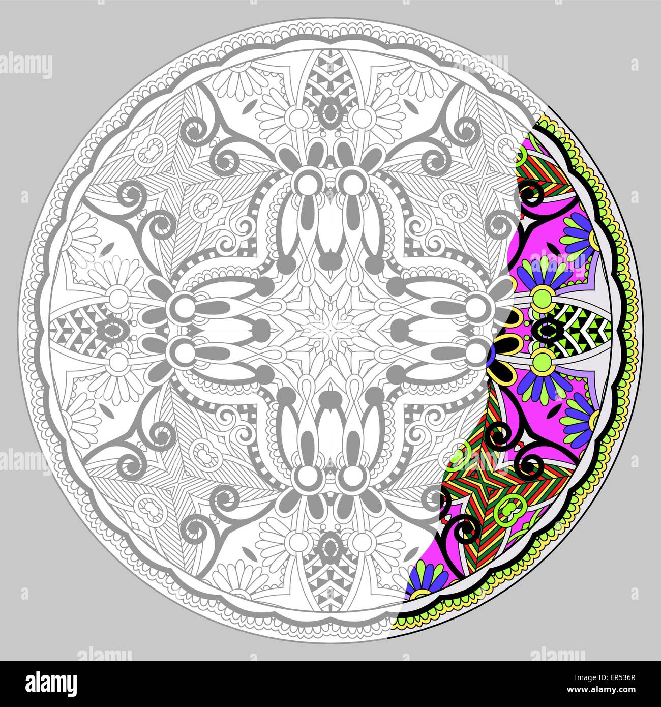 Zendala mandala zentangle Stock Vector Images - Alamy