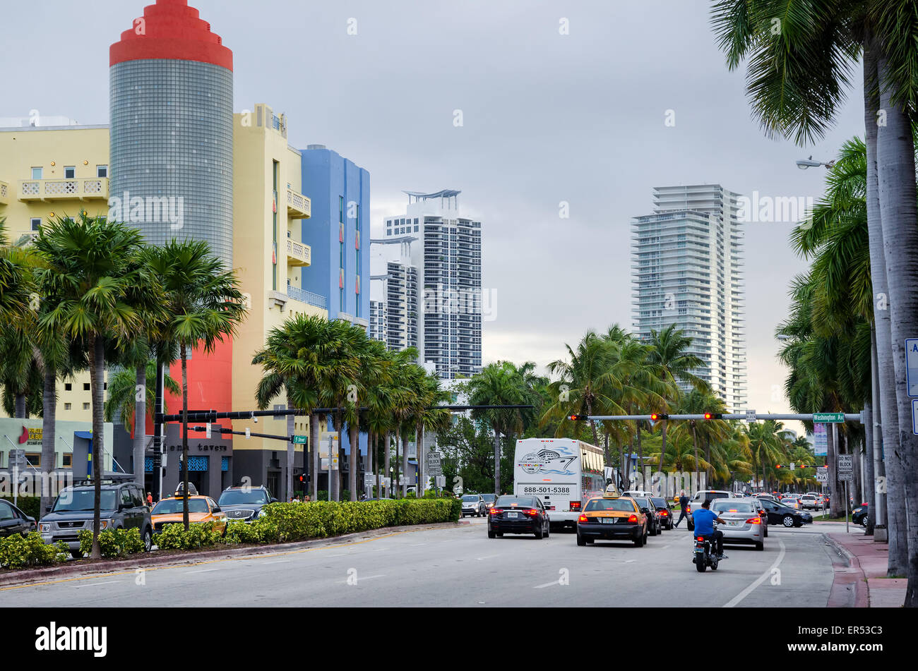 Miami beach, Florida city view in daylight Stock Photo - Alamy