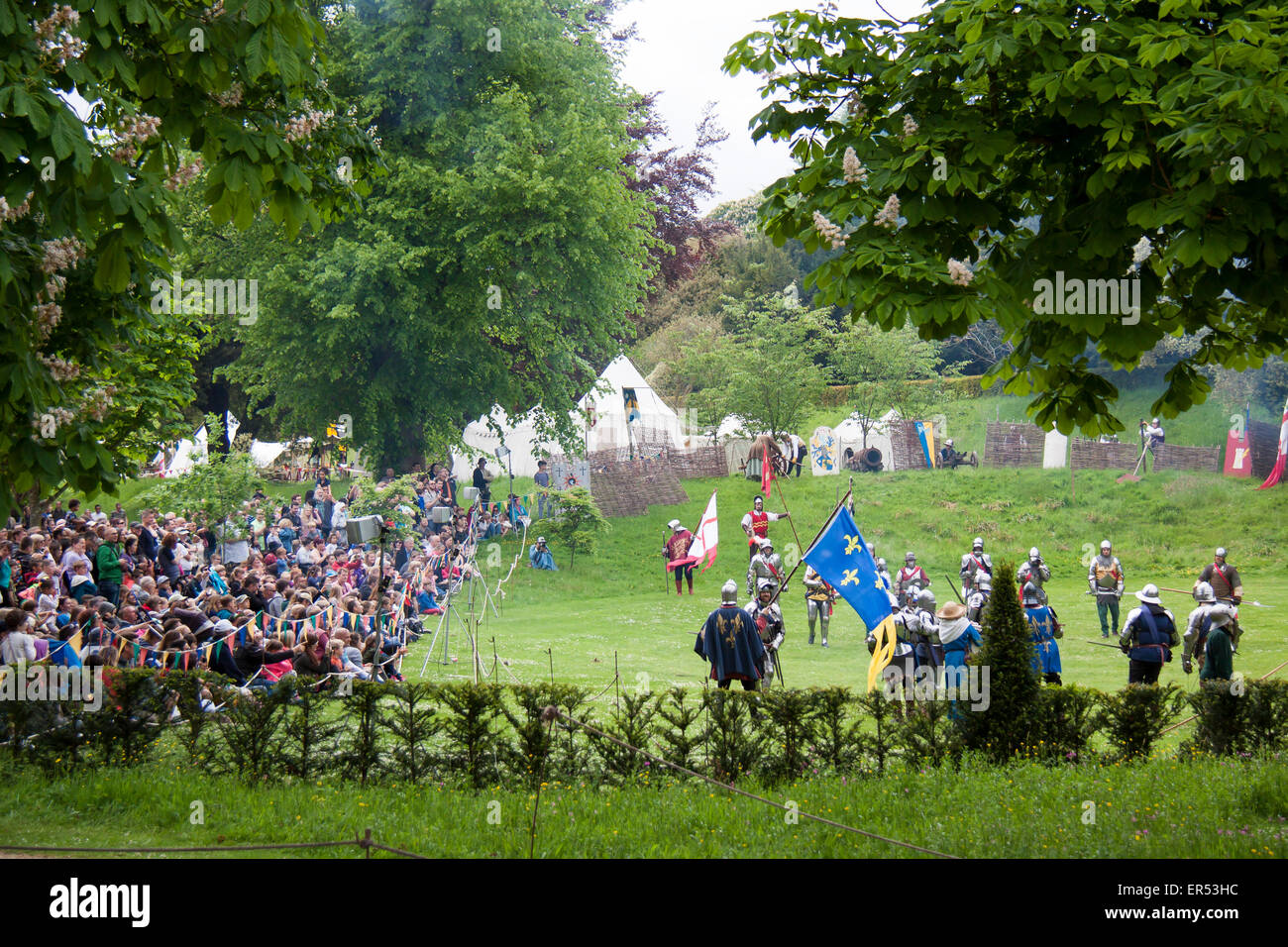 A medieval fighting display is held in the grounds of Arundel Castle in ...