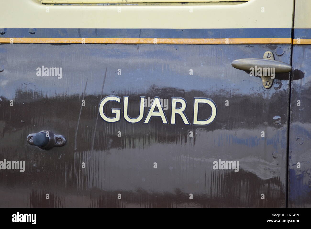 Steam train with guard hi-res stock photography and images - Alamy