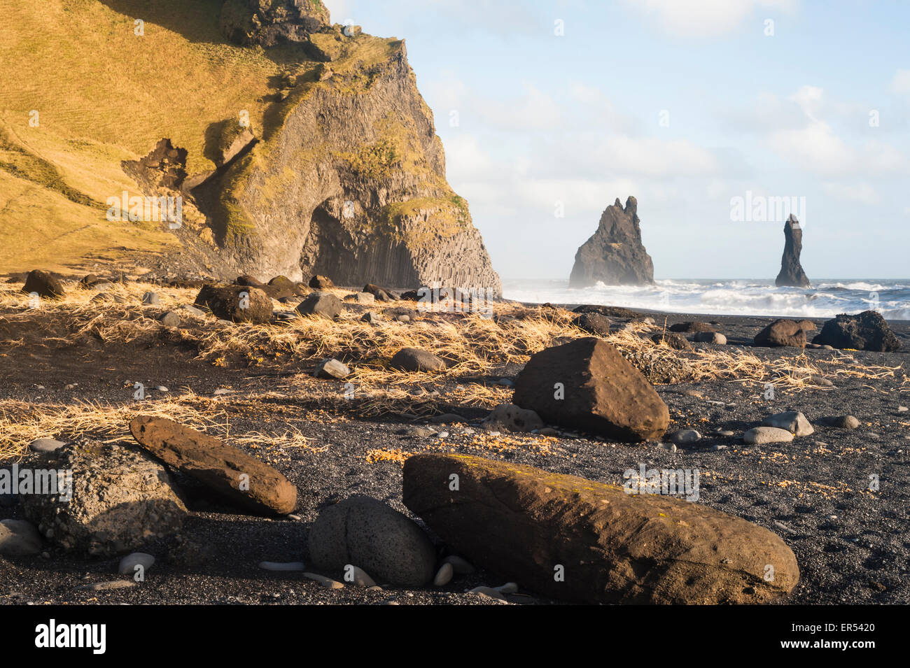 Ocean coast on the south of Iceland near to Vik Stock Photo - Alamy