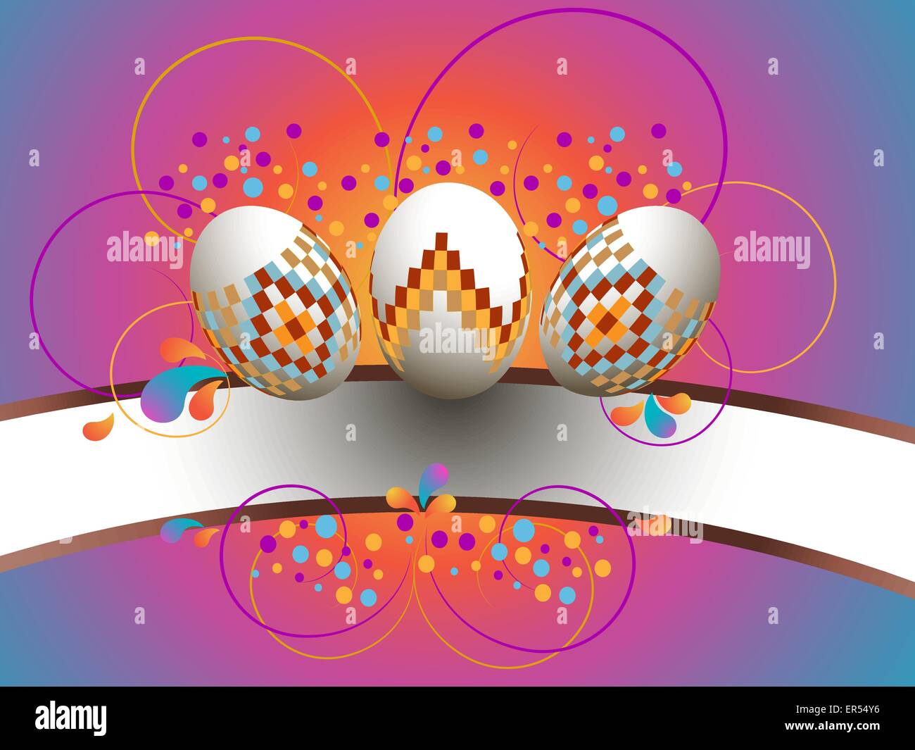 Easter composition eggs card Stock Vector Images - Alamy