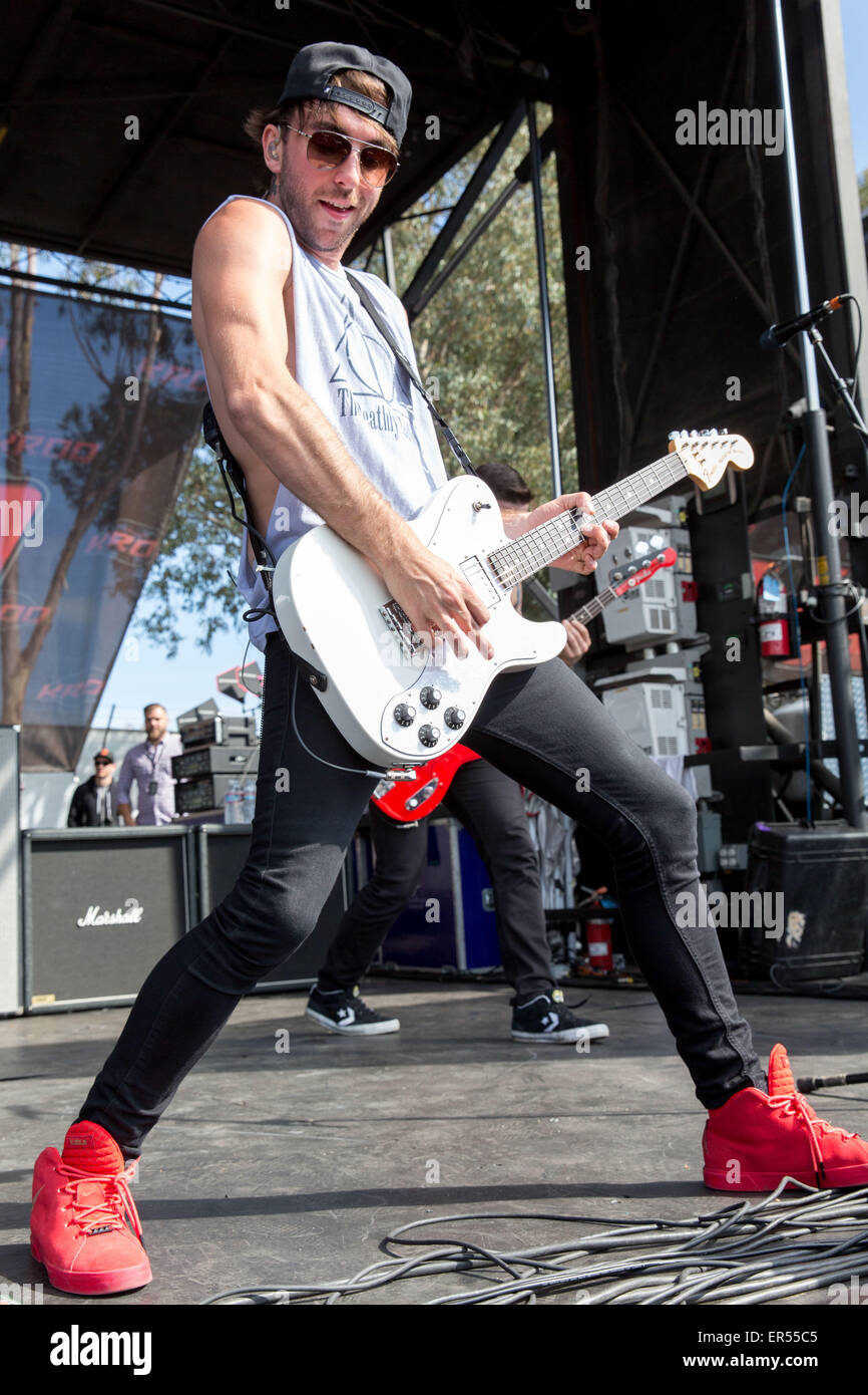 Irvine, California, USA. 16th May, 2015. Musician ALEX GASKARTH of All ...